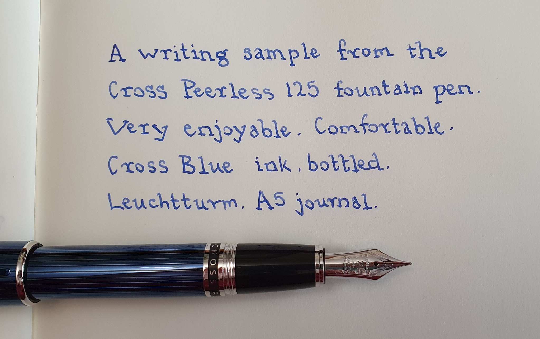 Early thoughts on the Cross Peerless 125, quartz blue fountain pen ...